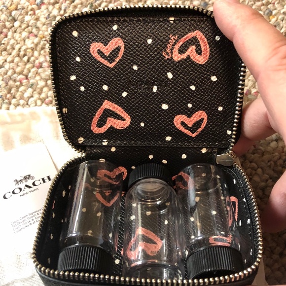 Coach | Bags | Coach Crayon Heart Triple Pill Box Travel Case | Poshmark
